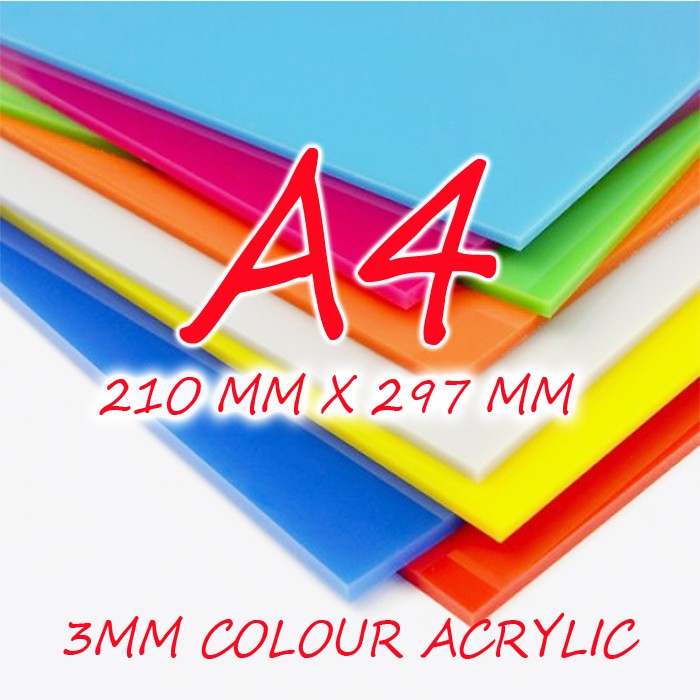 A4 COLOR ACRYLIC SHEET, A4 PERSPEX SHEET, A4 PLASTIK WARNA | Shopee ...