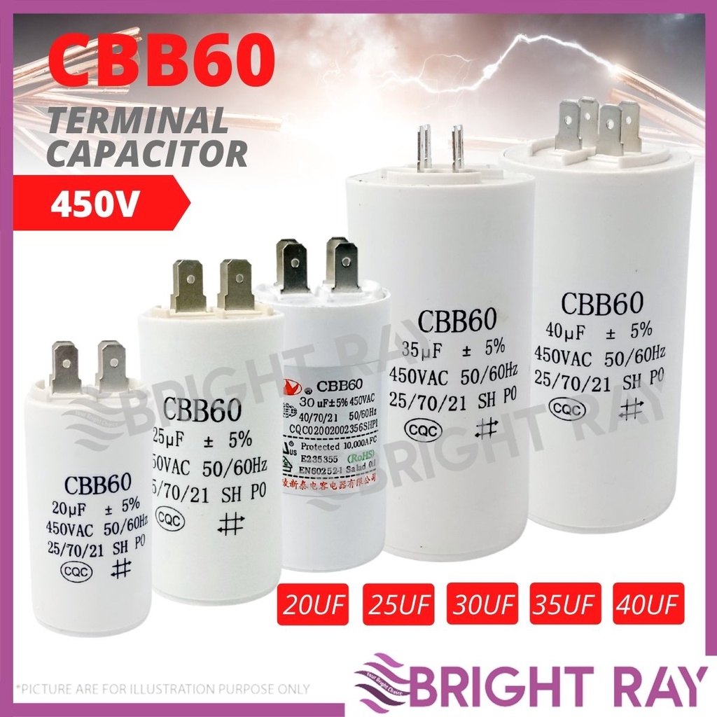 16UF/20UF/25UF/30U /35UF/40UF TERMINAL CQC CBB60 Motor Running ...