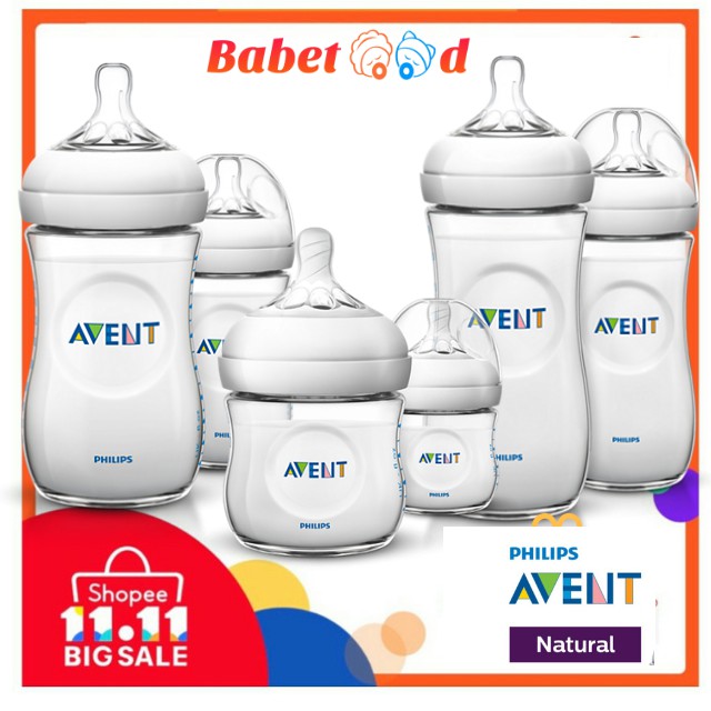 BOTOL SUSU Philips AVENT Natural Range milk bottle (SINGLE/DOUBLE/WITH ...