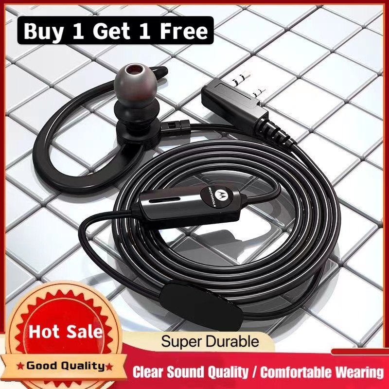 [Buy 1 Get 1 Free] Walkie talkie Wired Headset k-Head Universal High ...