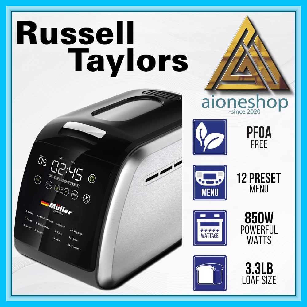 Russell Taylors X Muller 3.3LB Dual Blade Bread Maker XL B5 | Shopee ...