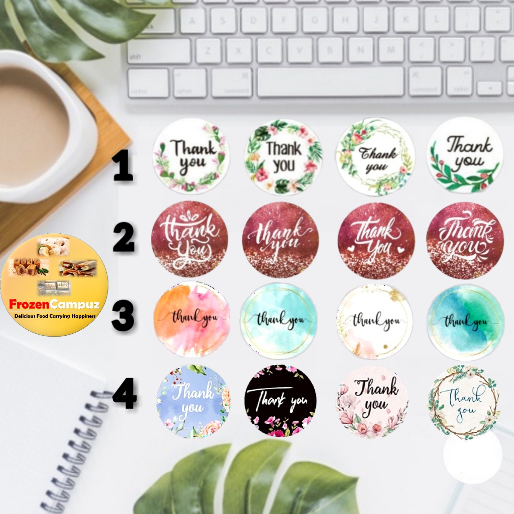 Thank You Label Sticker Thank You Sticker Per Pcs Sticker Label Packing ...