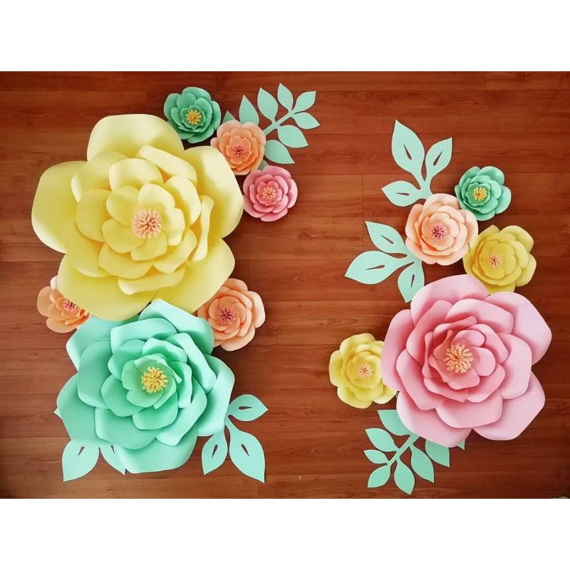 Bunga Kertas/Large Paper Flowers Backdrop Decoration 10/15/25/35/45cm ...