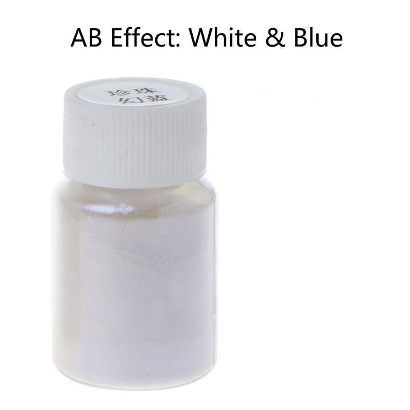 (Ready Stock) 10g White Blue AB Effect Mica Powder Epoxy Resin Dye ...