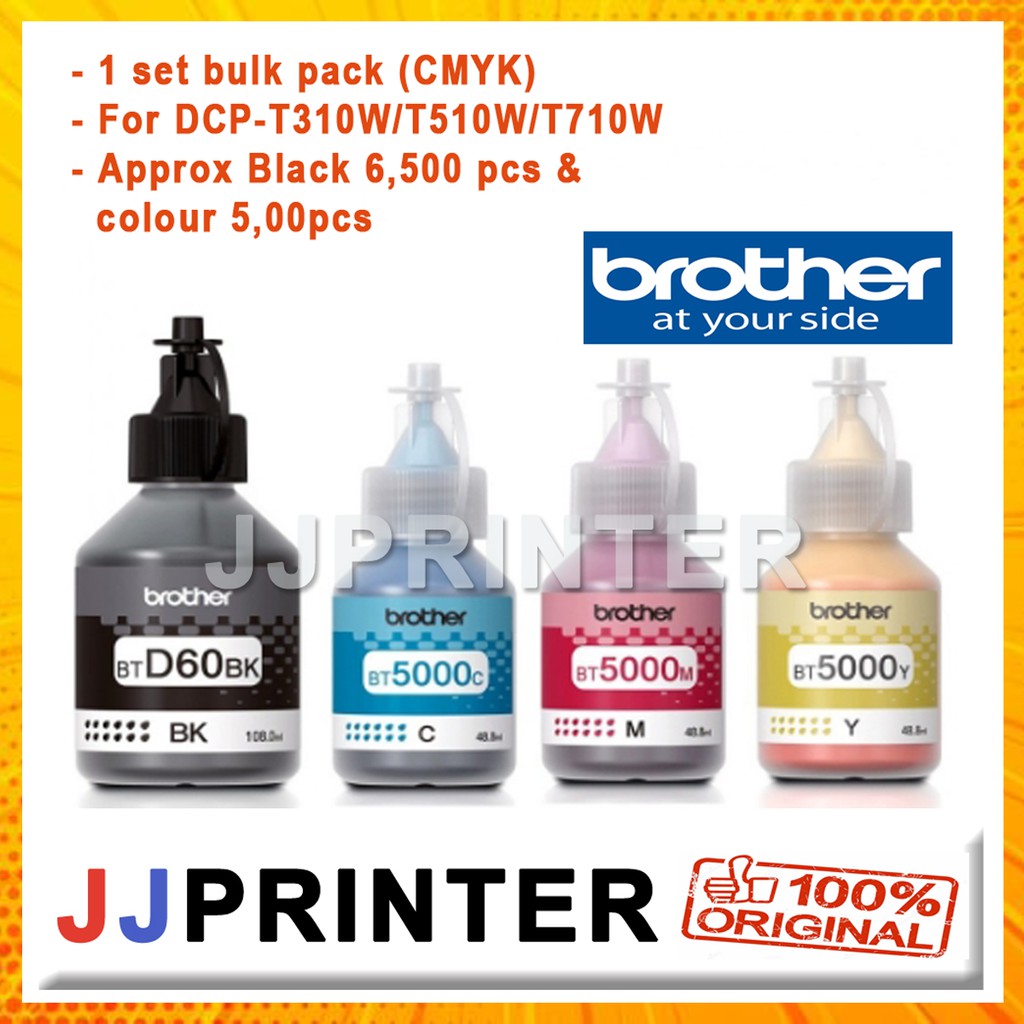 ORIGINAL BROTHER INK BOTTLE BTD60BK BT5000C BT5000M BT5000Y T220 T420W ...