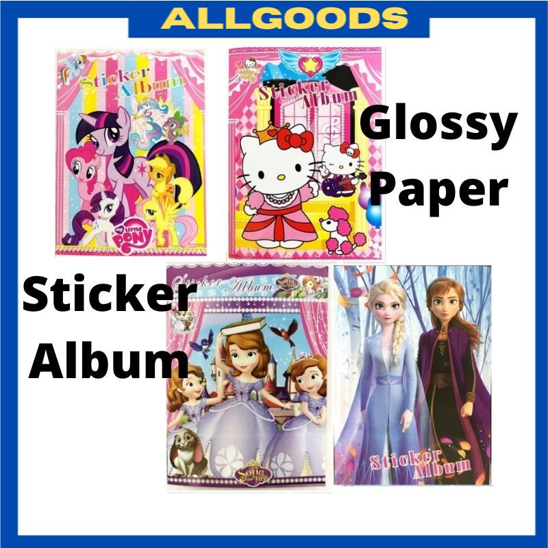Kids Sticker Album Blank Sticker Book Glossy Pages Kids Birthday Gift ...