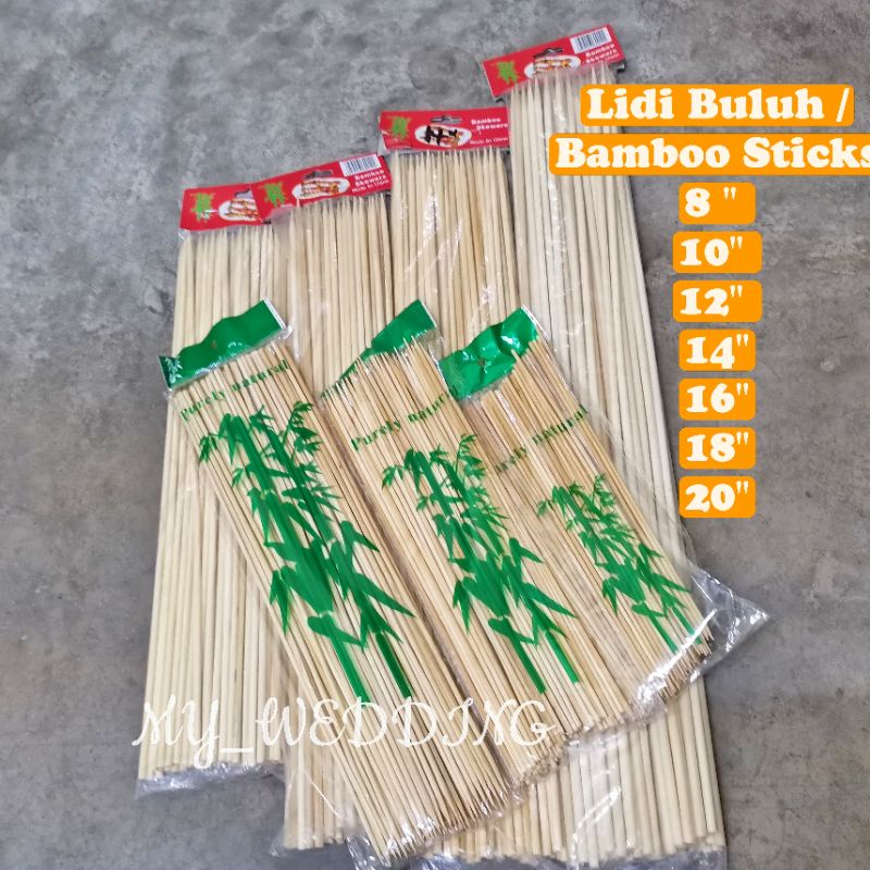 Lidi satay Bamboo Stick Lidi for bouquet Lidi Panjang Long Sticks BBQ ...