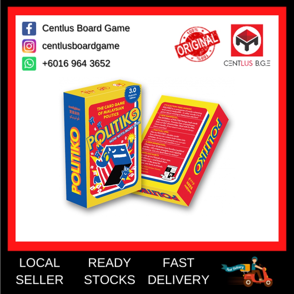 [Centlus] Politiko 3.0 (Peninsula) Card Game | Shopee Malaysia