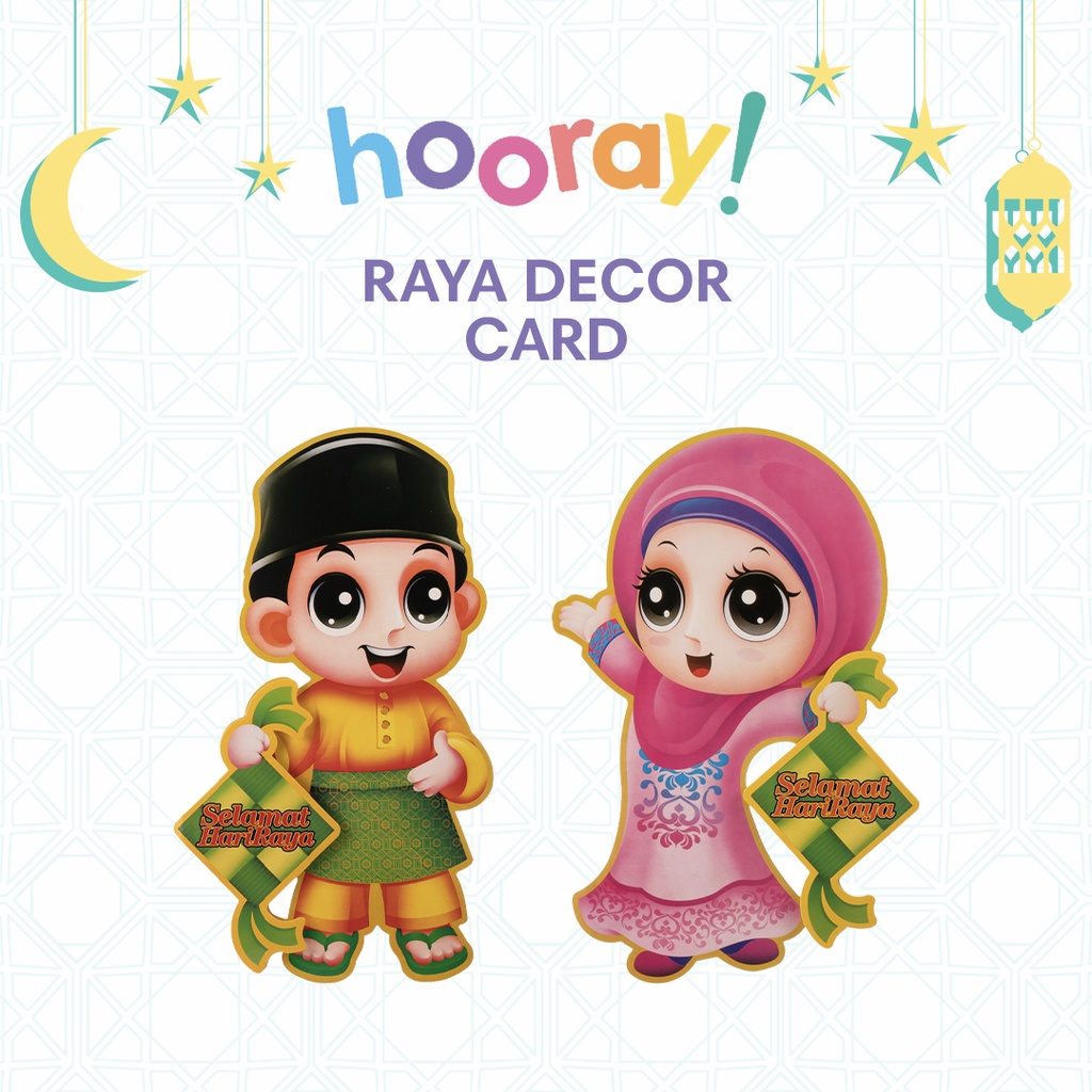 HOORAY! RAYA DECOR PAPER CARD (37CM X 1 PAIR) CR9 | Shopee Malaysia