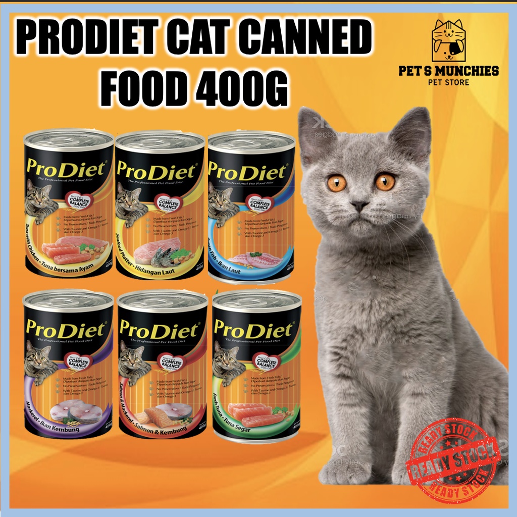 ProDiet Cat Canned Food 400g Tin Makanan Kucing 400g Makanan Basah ...