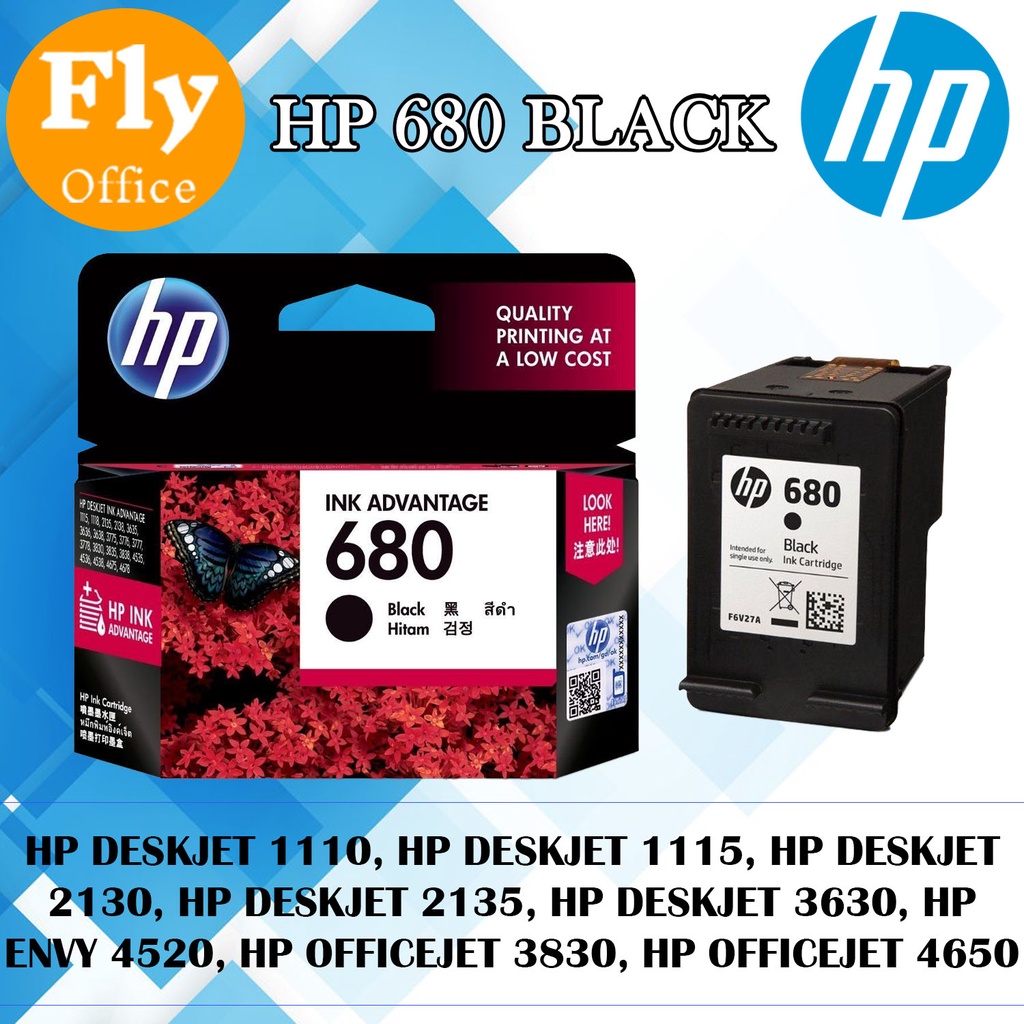HP 680 Original Black Ink Cartridge for HP DeskJet Ink Advantage 2135 ...