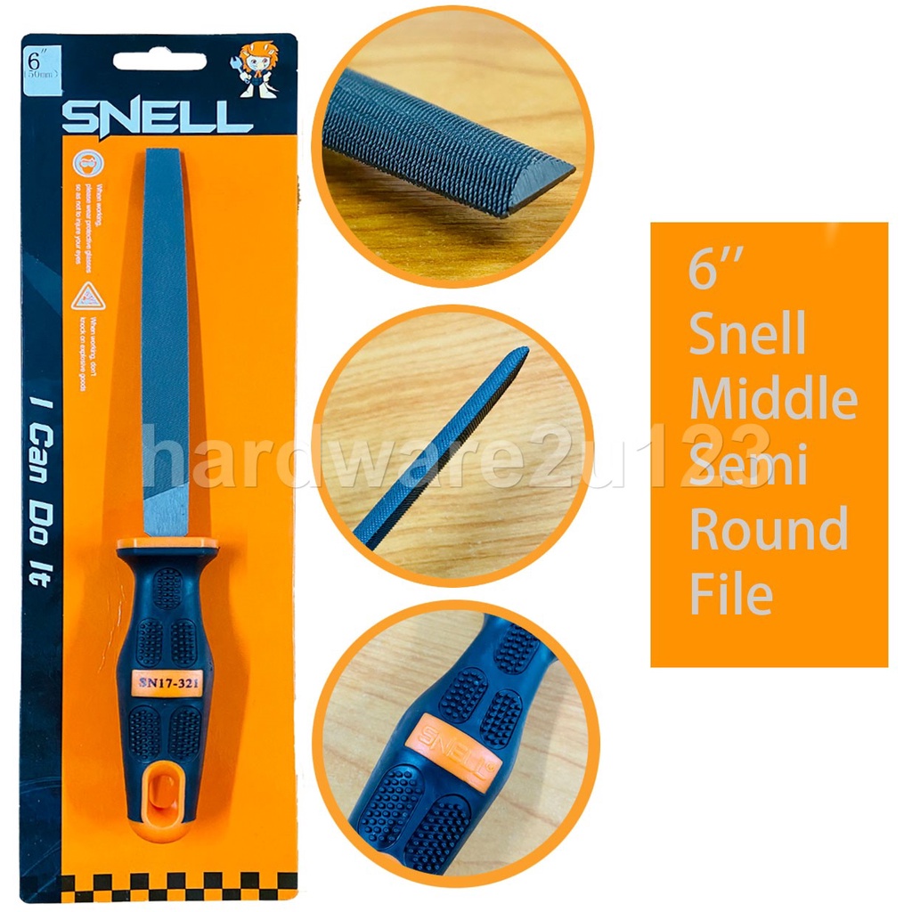 SN17 316 321 322 Snell Handy Flat File 6/8Inch Durable High Hardness ...