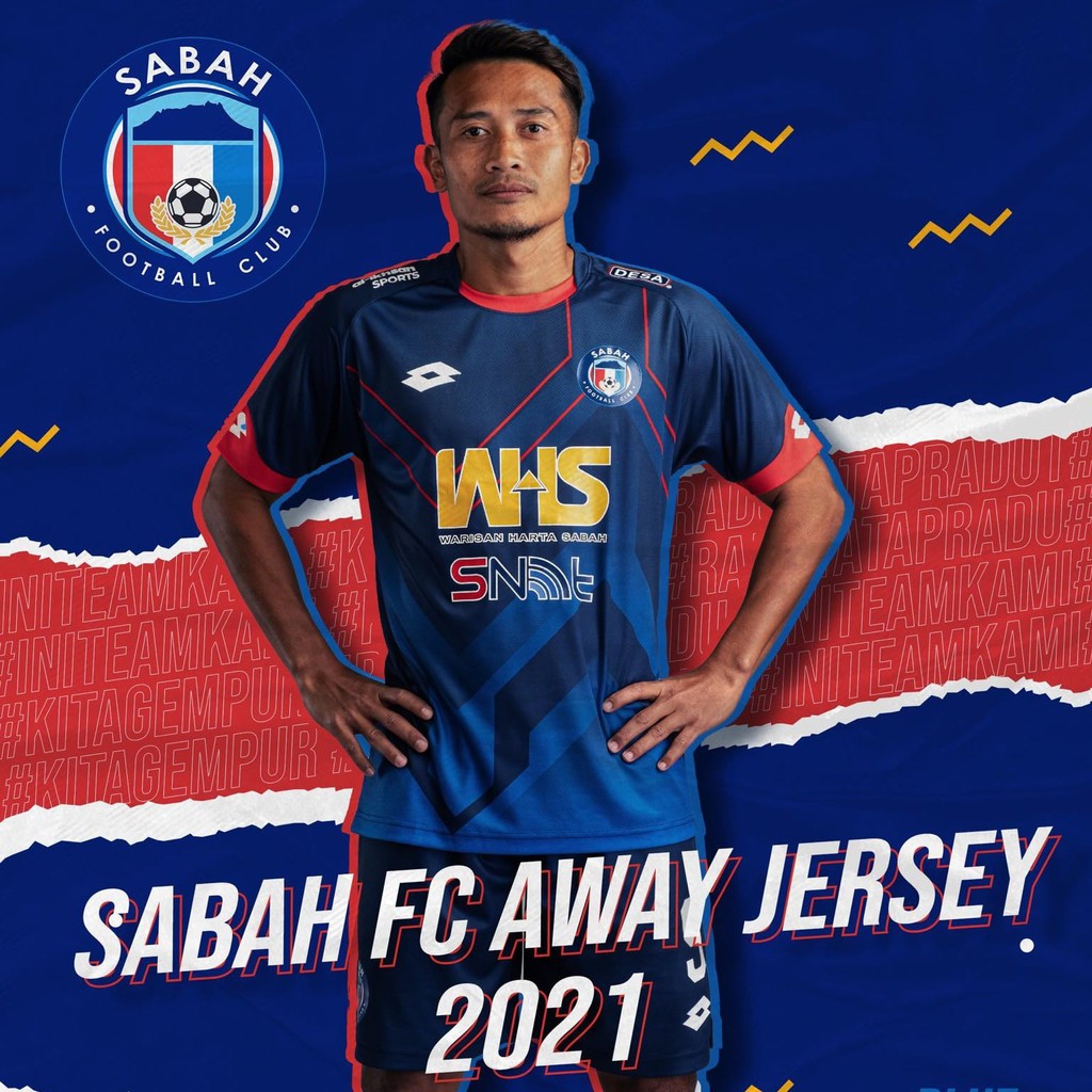 Sabah FC Official Away Jersey 2021 (Blue) | Shopee Malaysia