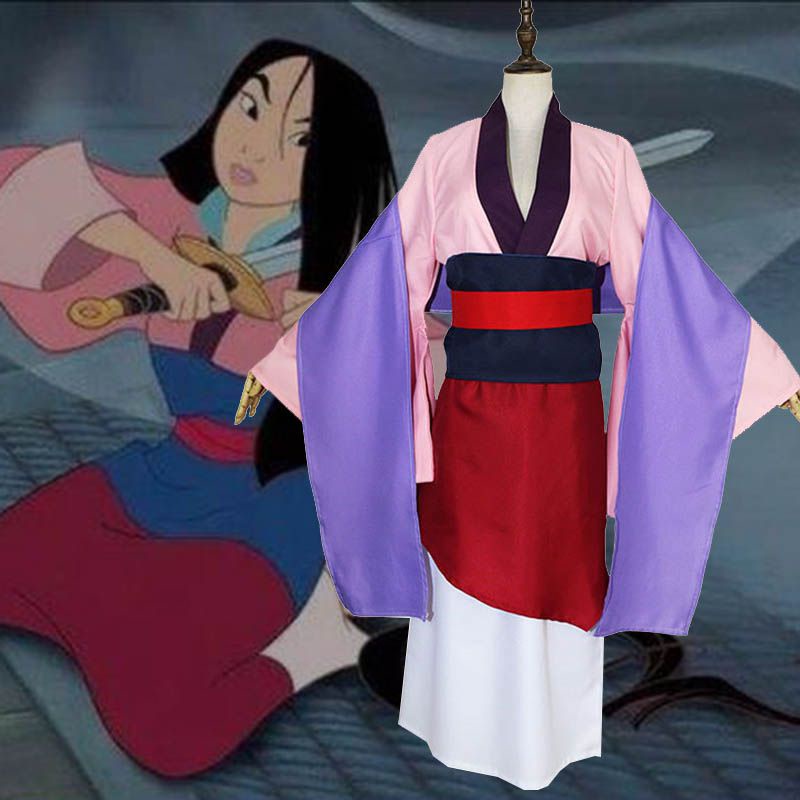Mulan Elegant Traditional Kimono Dress Complete Cosplay Costume Dress ...