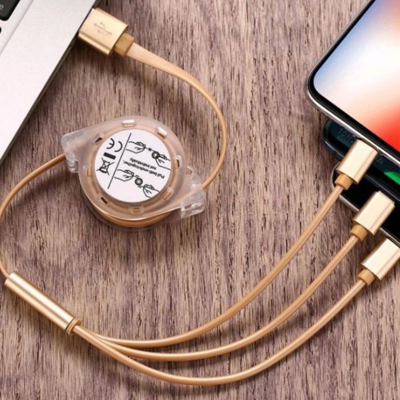 KR8289 Multifunction 3 In 1 Adjustable Fast Changes Cables (1Set ...