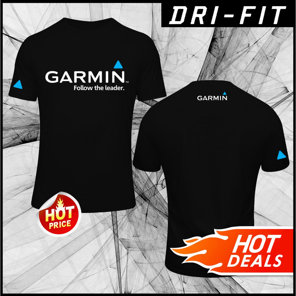 Dri Fit NEW Garmin Follow The Leader Logo T-Shirt Tee Microfiber 160GSM ...