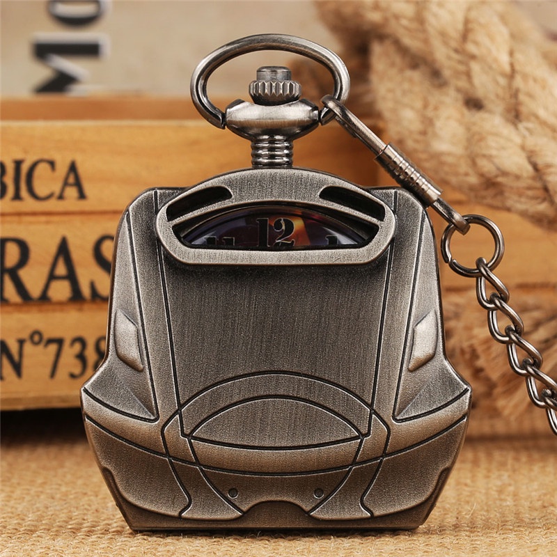 Vintage Iron Man Design Unisex Kid Quartz Pocket Watch Arabic Number ...