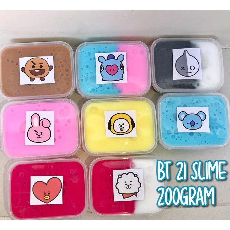 SLIME BT21 TOFU BT 21 UNIQUE SOFT, COOL CUTE SLIME | Shopee Malaysia