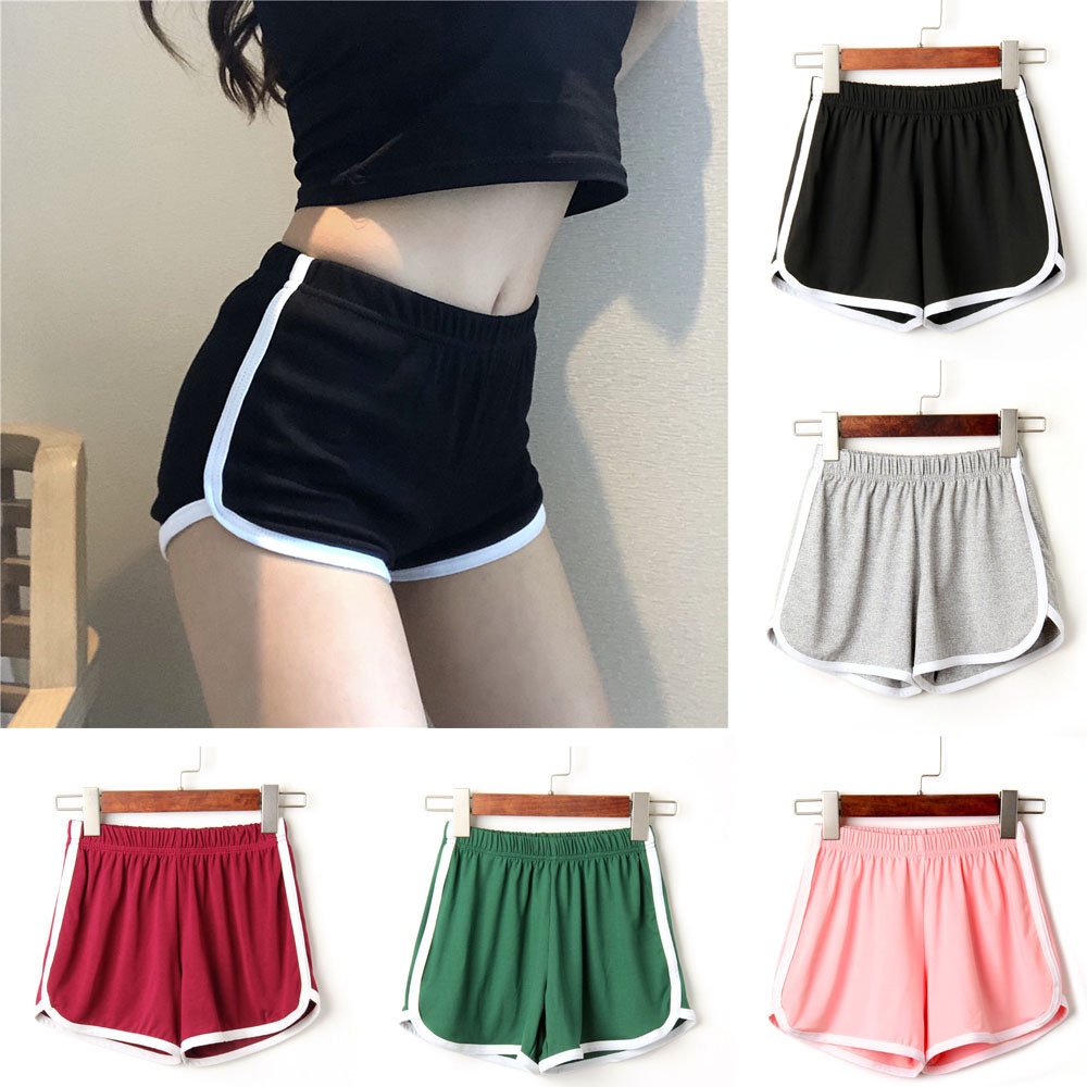 Women Sports Leisure Short Pants Gym Workout Elastic Waist Running Yoga ...