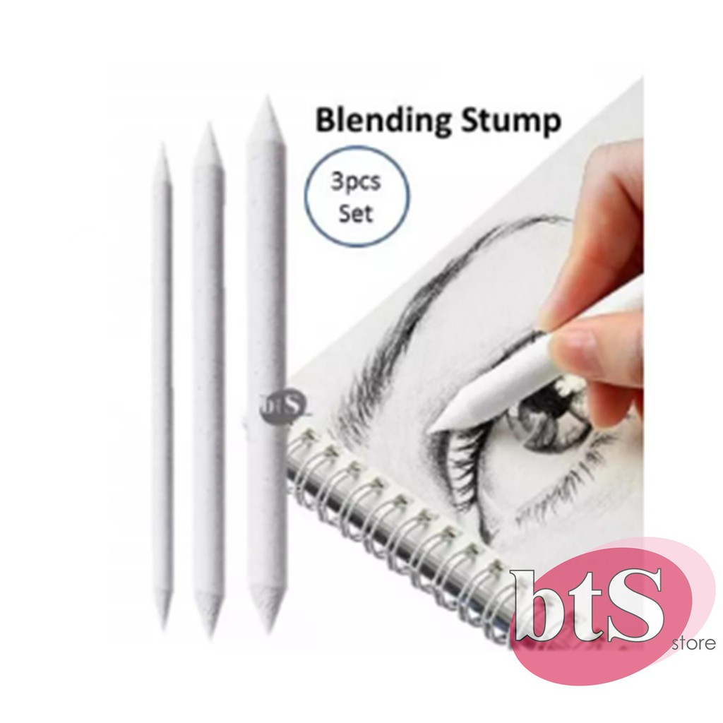 3 Pieces Set Blending Stump Paper Tortillon Set - Double Ended Art ...