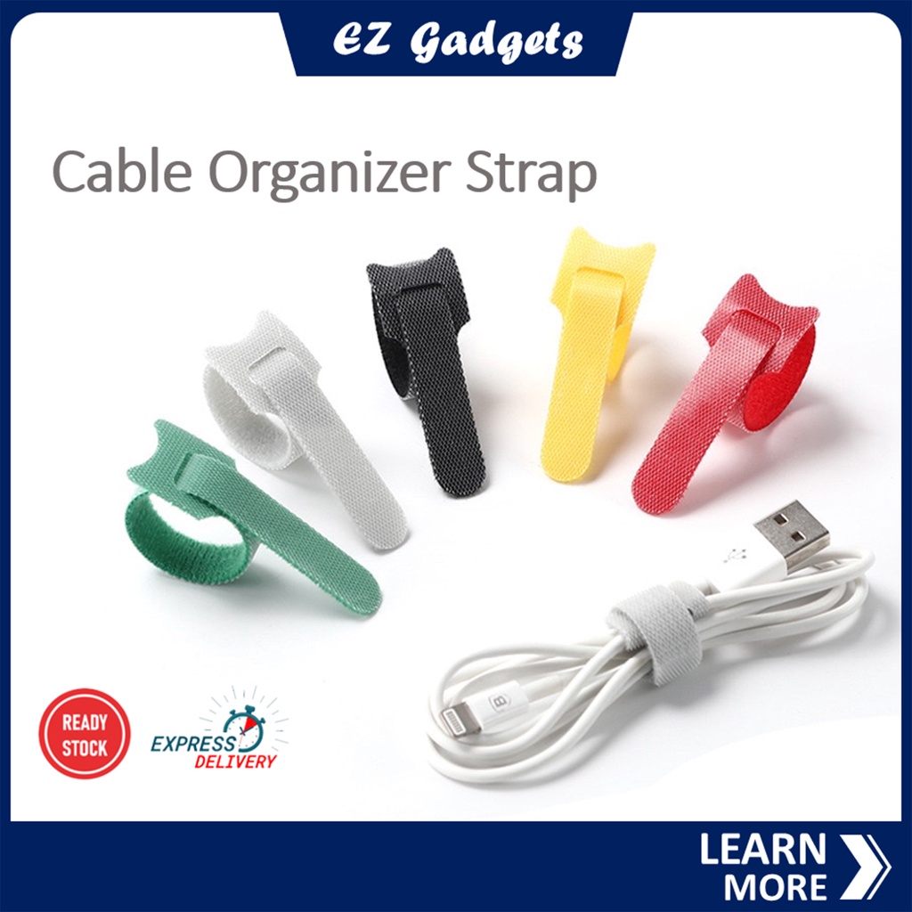 [Ready Stock] Cable Organizer Strap Self Adhesive Wire Ties Cable ...
