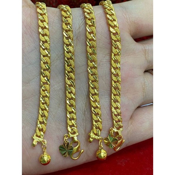 rantai kaki pasir emas 916 tulen | Shopee Malaysia