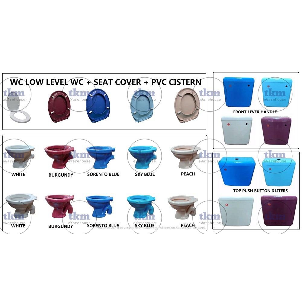 BRAND INNO CERAMIC VC WASH DOWN LOW LEVEL WC WATER CLOSET BOWL TANDAS ...