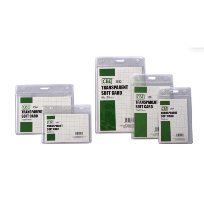 CBE TRANSPARENT SOFT ID CARD HOLDER 2580/2581/2582/2583/2584/2585 ...