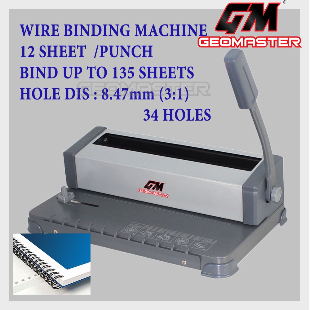 GM Stainless Cutter Wire Binding Machine Wirebind Machine 16 Sheets ...