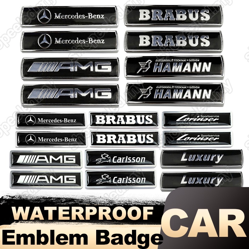 2pcs AMG Brabus Carlsson Metal Car Side Body Sticker Auto Rear Emblem ...