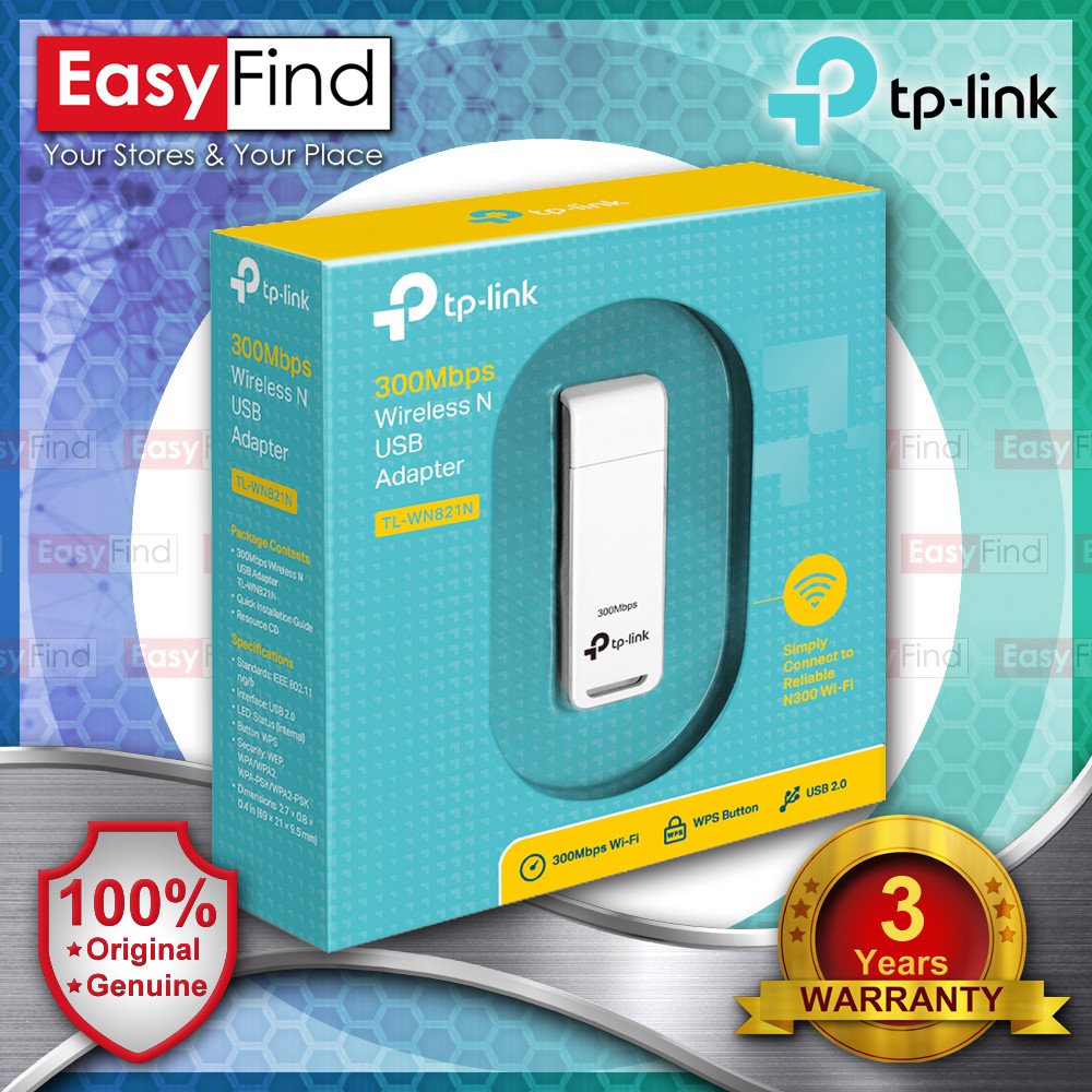 TP-LINK TL-WN821N 300Mbps Wireless N USB Adapter | Shopee Malaysia