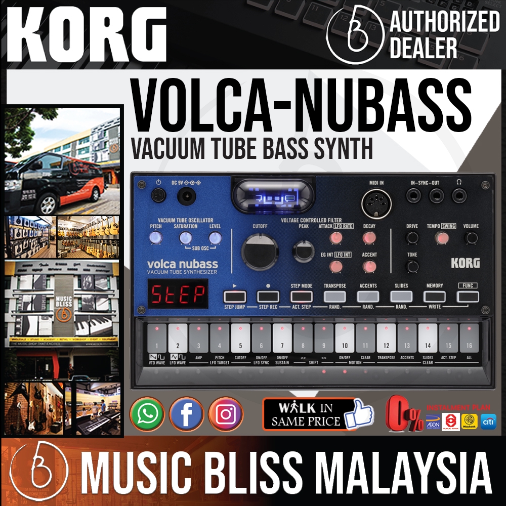 Korg Volca NuBass Vacuum Tube Bass Synth with 0% Instalment (Volca ...