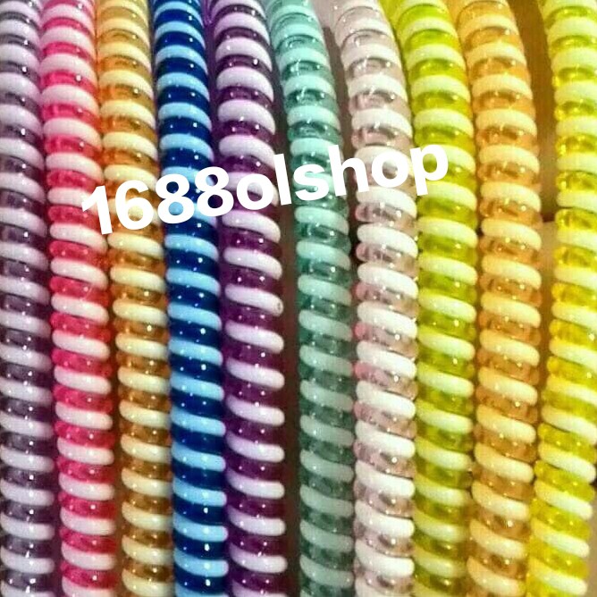 2 color Cable Protector Spiral Cable Protector | Shopee Malaysia
