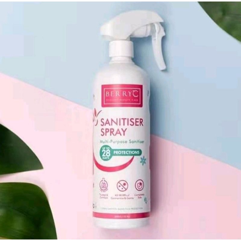 Berry C Sanitizer Spray Non-Alcohol 500ml 40ml Berry C 消毒噴霧無酒精 500ml ...