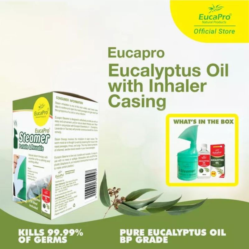 Eucapro Eucalyptus Oil with inhaler Casing Combo | Shopee Malaysia
