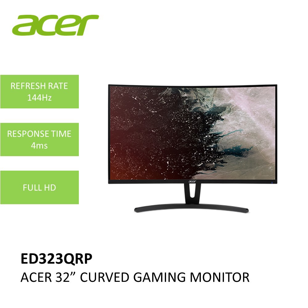 ACER 31.5 CURVED ED322QRP / ED322QR P FULL HD VA 144HZ GAMING MONITOR ...