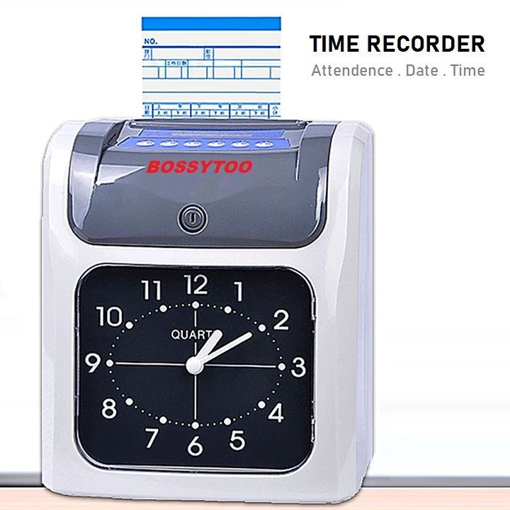 Wall Mount Electronic Analog Clock Time Recorder Machine Attendance ...