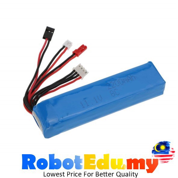11.1V 3S 2200mah 8C LiPo Rechargeable Battery RC RF Remote Controller ...