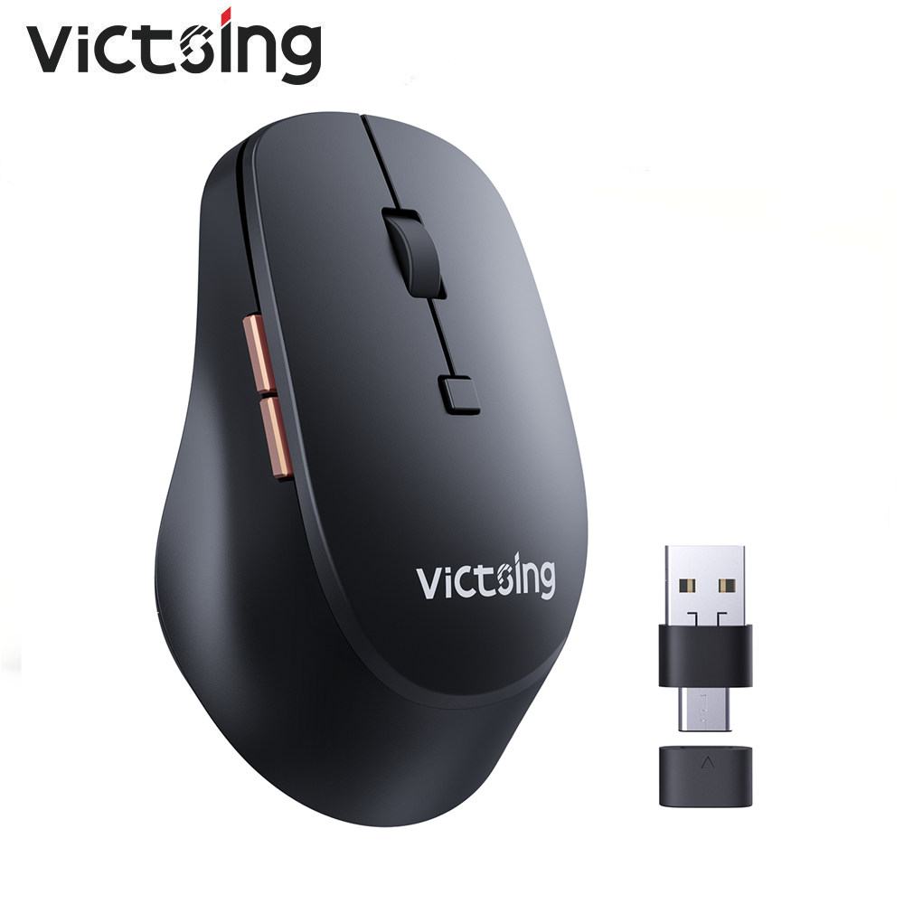 VictSing PC339 Wireless Mouse USB Type-C Slim Travel Mice with 5 ...