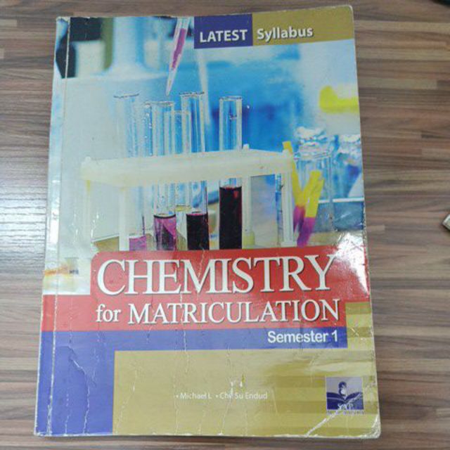 Chemistry Matriculasion matrikulasi Sem 1 reference book buku rujukan ...