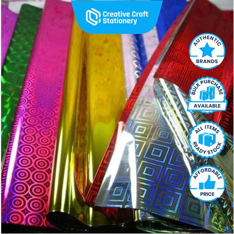 New🔥 10pcs Laser Foil Present Wrapper | Pembalut Hadiah Hamper Lembut ...