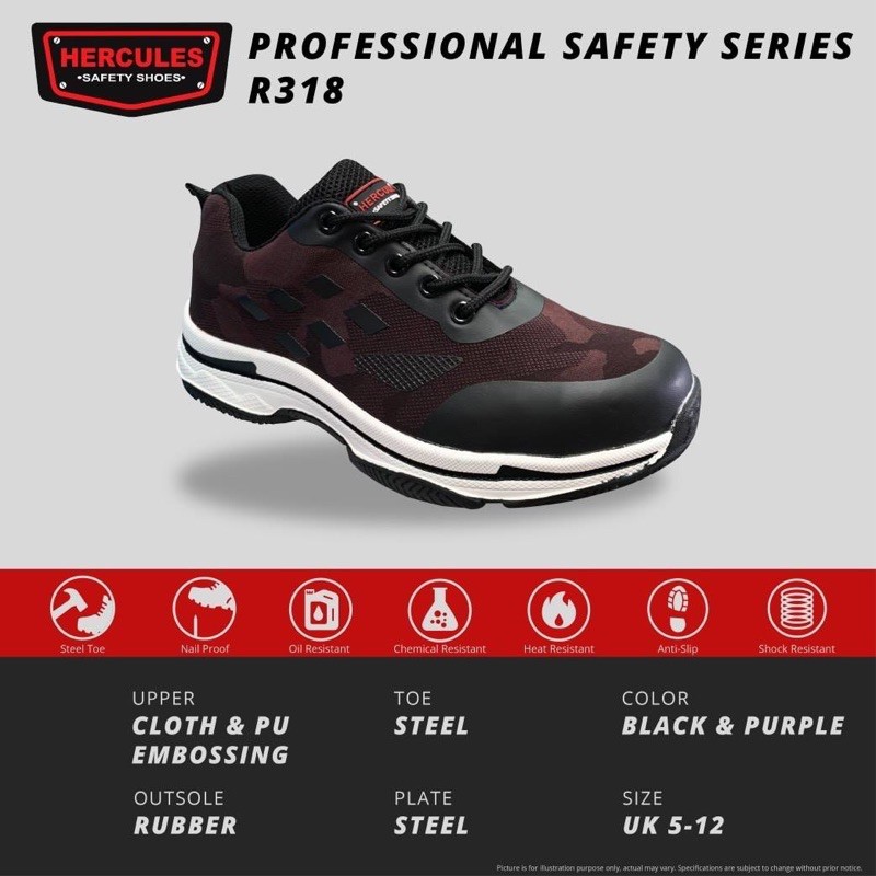 Safety Shoes Hercules R318 Kasut Keselamatan | Shopee Malaysia