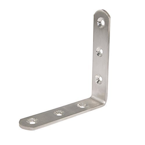 Solid S/S L Bracket Stainless Steel L Shape Shelf Corner Brace Angle ...