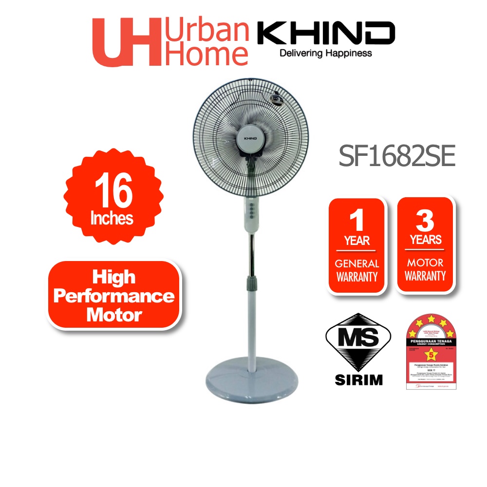 Khind 3-Speeds Stand Fan (16") SF1682SE | Shopee Malaysia