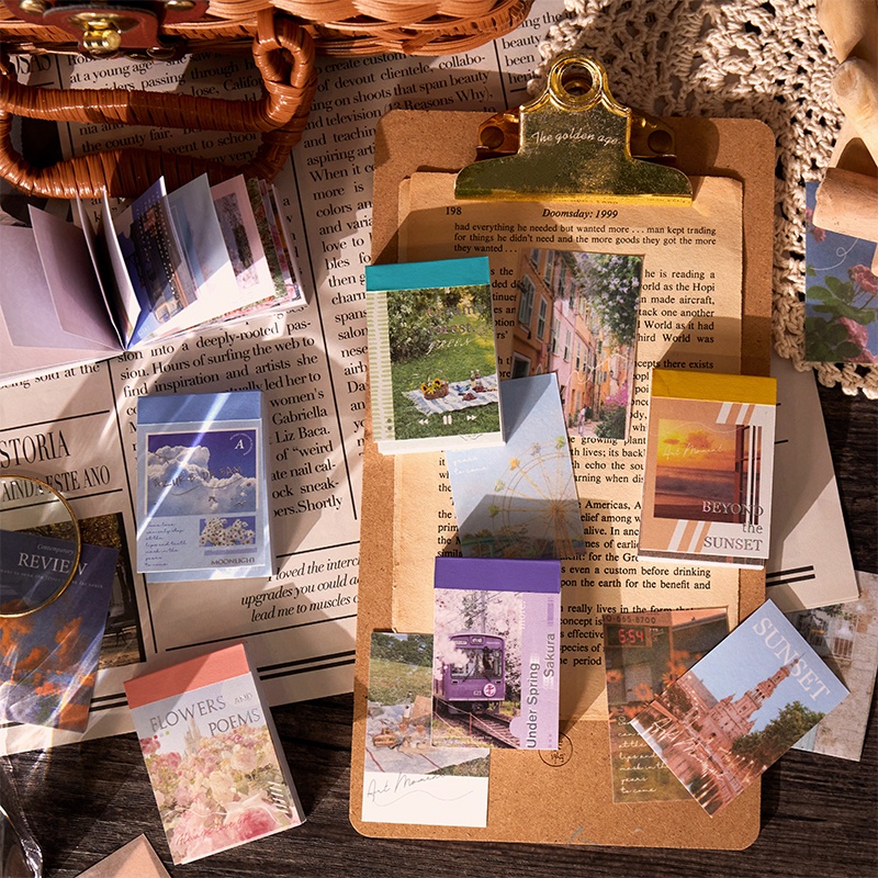 Journamm 50pcs Ins Mini Stickers Book Art Collage Junk Journal DIY ...