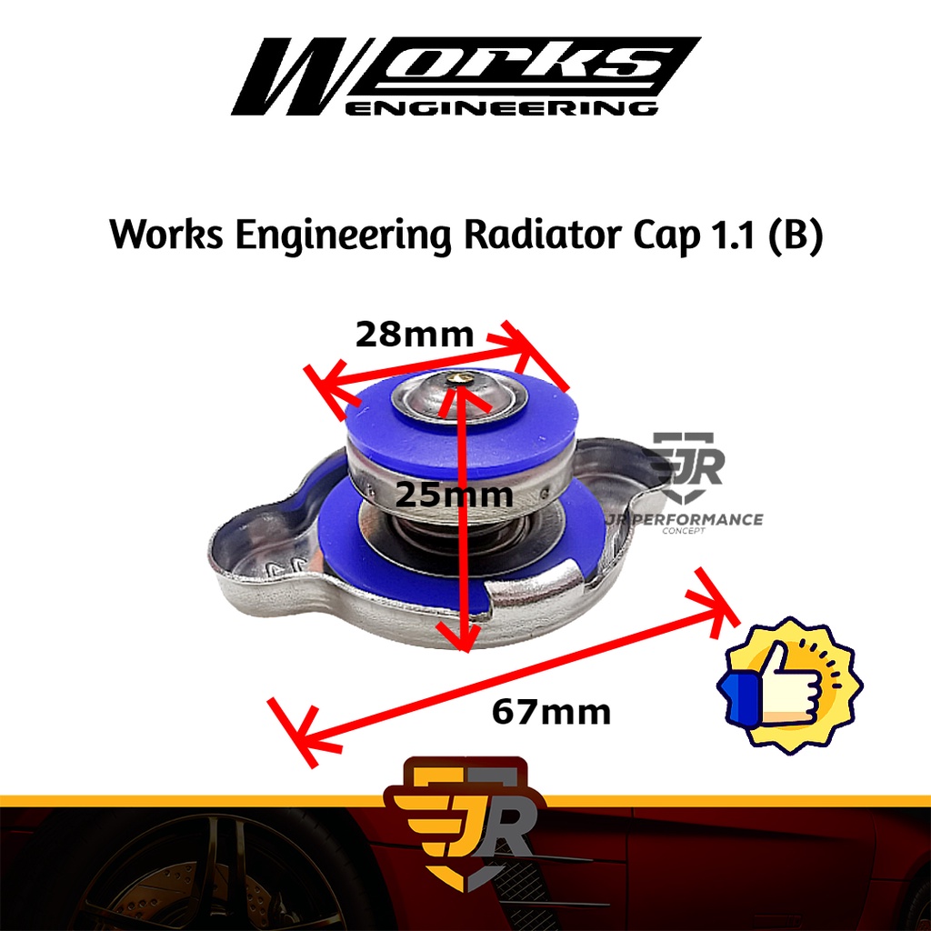 Works Engineering Cooling Radiator Cap 1.1/1.3 Wira Persona Waja Saga ...
