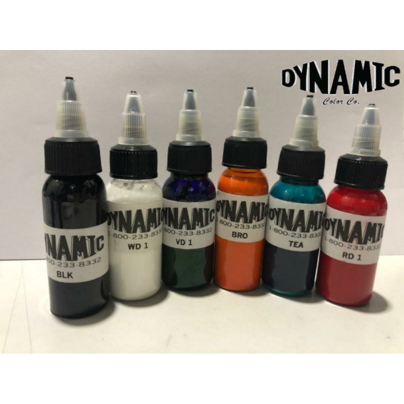 Dynamic Tattoo Colour Ink | Authentic Tattoo Ink | 1oz/30ml per bottle ...