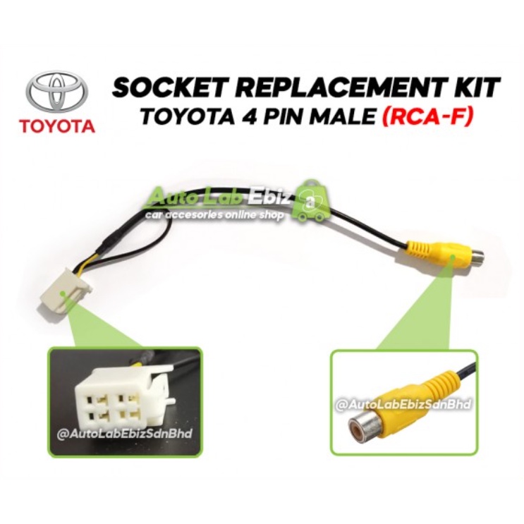 Socket Camera Replacement Kit Toyota -4pin (Male) | Shopee Malaysia