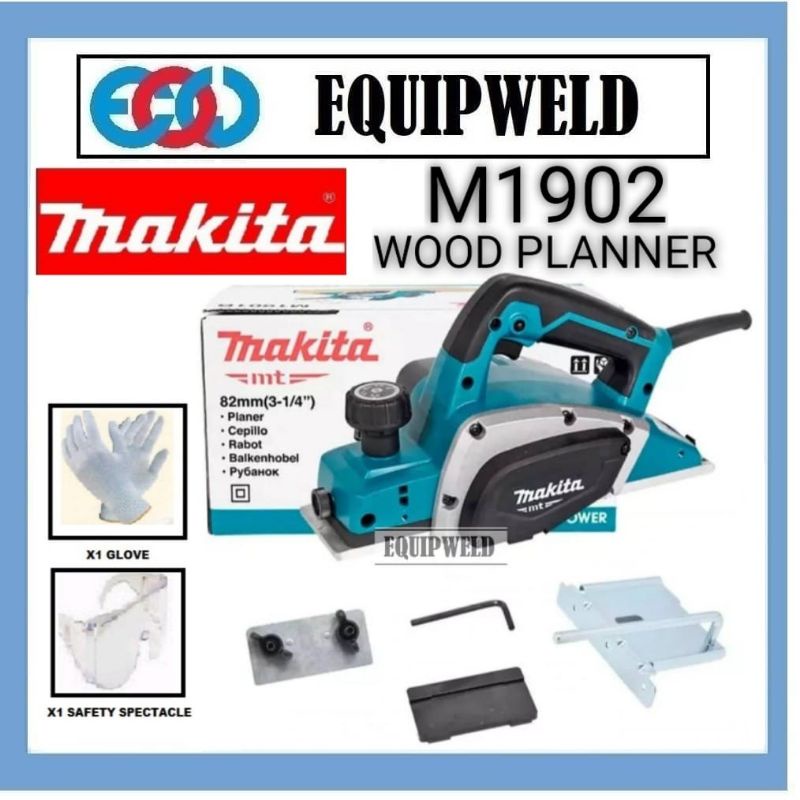 MAKITA M1902B WOOD PLANNER 580W 82MM 1MM 1/32" DEPTH (PLANER MESIN ...