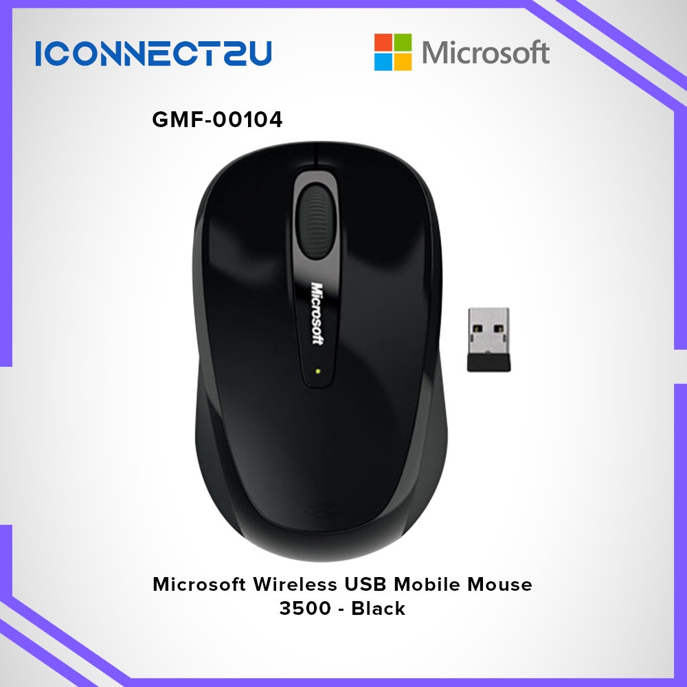 Microsoft Wireless USB Mobile Mouse 3500 for MAC, Window, Android Black ...